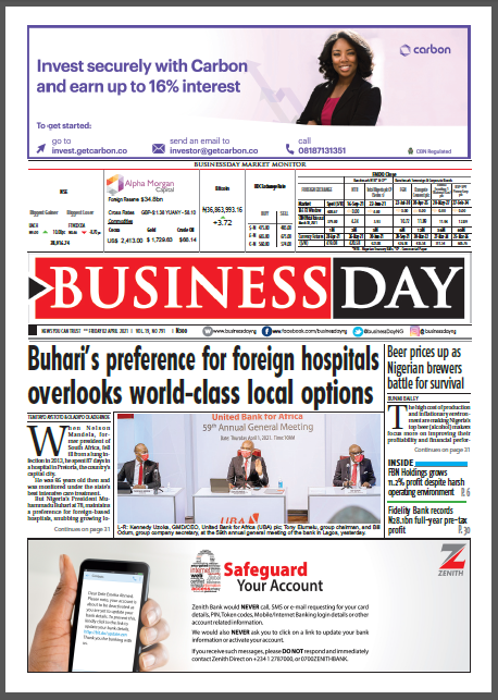 BusinessDay 02 Apr 2021 - BusinessDay NG, TV, and Podcast