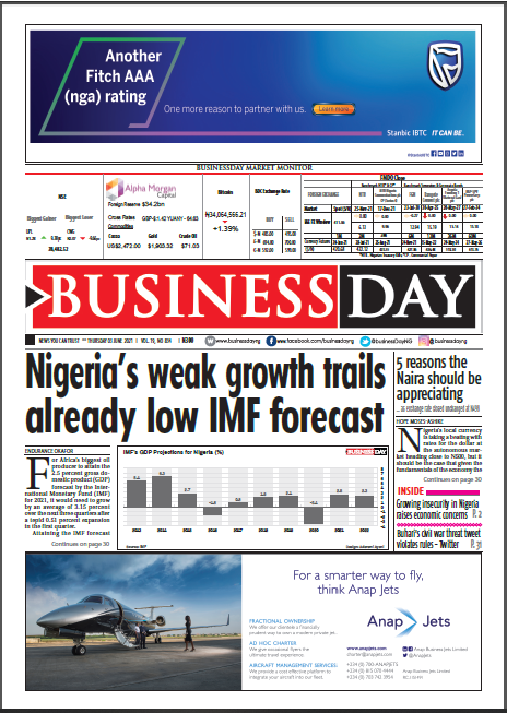BusinessDay 03 Jun 2021 - BusinessDay NG, TV, and Podcast
