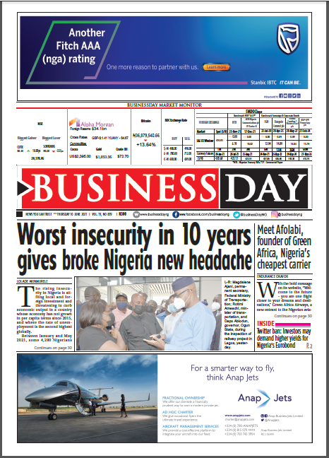 BusinessDay 10 Jun 2021 - BusinessDay NG, TV, and Podcast