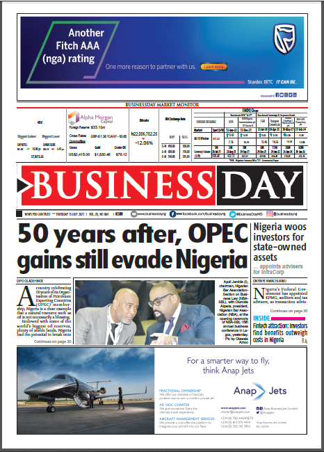 BusinessDay 15 Jul 2021 - BusinessDay NG, TV, and Podcast