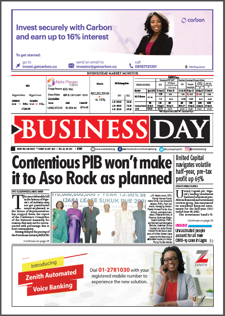 BusinessDay 16 Jul 2021 - BusinessDay NG, TV, and Podcast