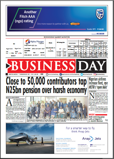 BusinessDay 08 Jul 2021 - BusinessDay NG, TV, and Podcast