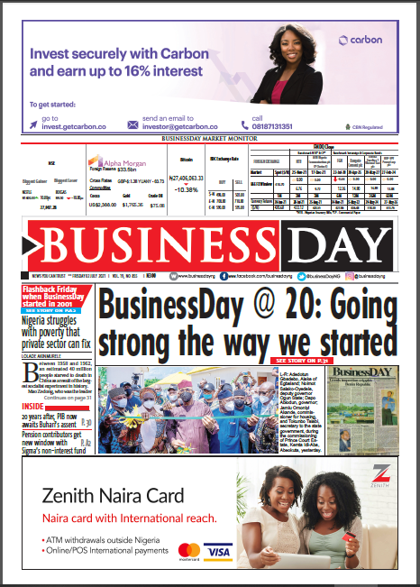 BusinessDay 02 Jul 2021 - BusinessDay NG, TV, and Podcast
