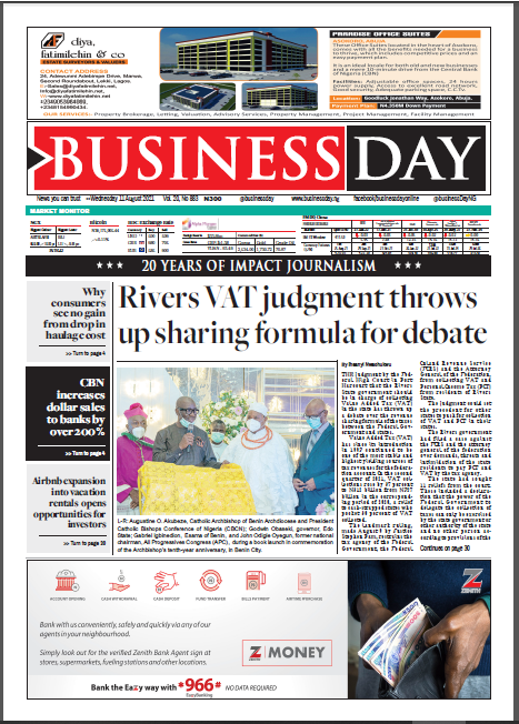 BusinessDay 11 Aug 2021 - BusinessDay NG, TV, and Podcast