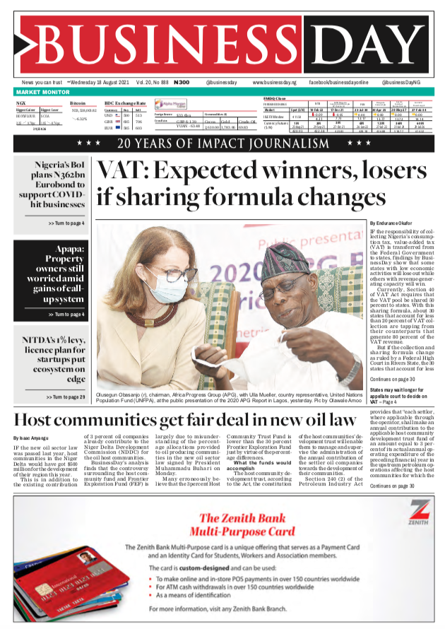 BusinessDay 18 Aug 2021 - BusinessDay NG, TV, and Podcast