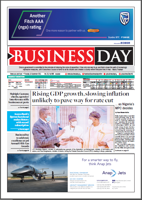 BusinessDay 16 Sep 2021 - BusinessDay NG, TV, and Podcast