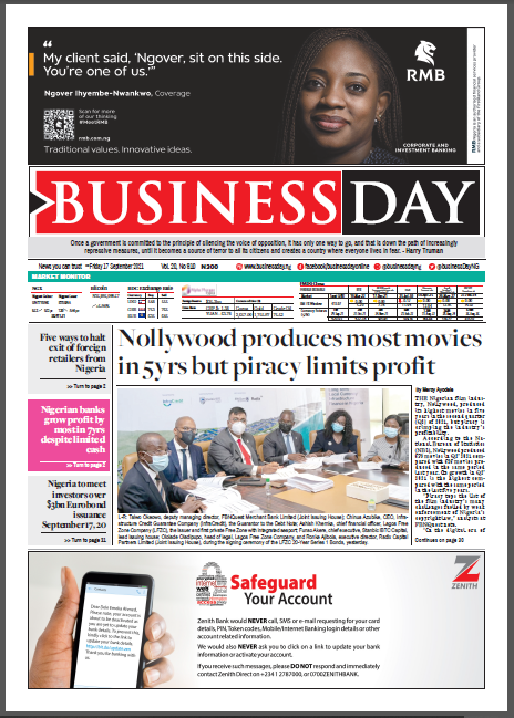 BusinessDay 17 Sep 2021 - BusinessDay NG, TV, and Podcast