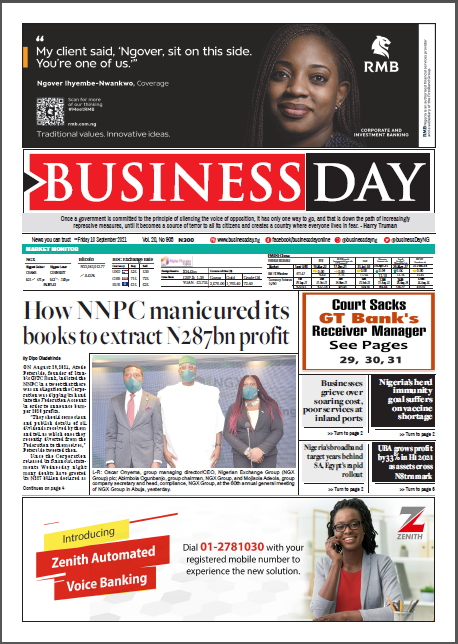 BusinessDay 10 Sep 2021 - BusinessDay NG, TV, and Podcast